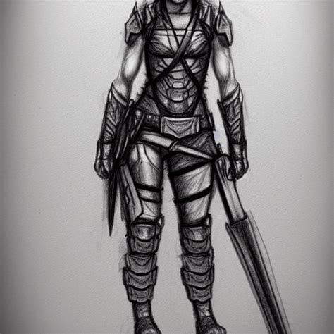 Female Warrior Sketch