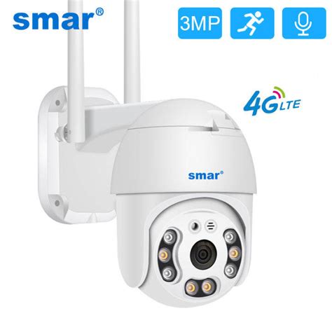 Smar 4g Sim Card Wifi Camera 1080p 3mp Ptz Ip Camera Outdoor Cctv Wireless Home Security Two Way