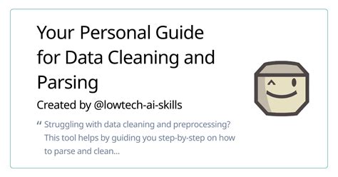 your personal guide for data cleaning and parsing