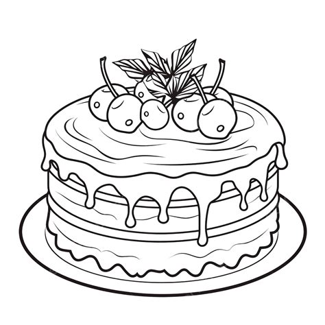 크리스마스 색칠하기 책 또는 페이지 크리스마스 케이크 흑백 벡터 일러스트 레이 션 크리스마스 색칠 색칠하기 책 Png 일러스트 및 이미지 에 대한 무료 다운로드