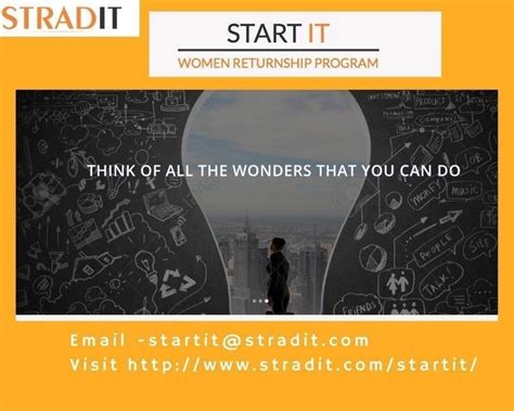Start It Women Returnship Program On Linkedin You Can Do It If You