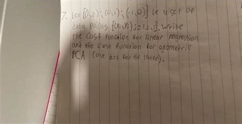8 Find The Solvtion To The Geometric Pca Problem Of