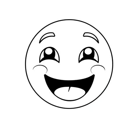 Emoji Emoties Vrolijk Creatief Tekenen Kleurplaat Gratis M