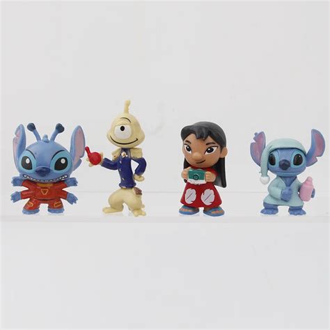 12pcsset Anime Stitch Scrump Lilo Characters Vinyl Figure Model Toys
