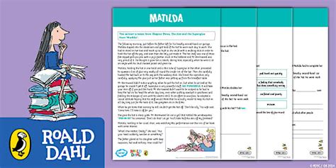 Free Matilda Reading Comprehension [ages 7 9] Twinkl