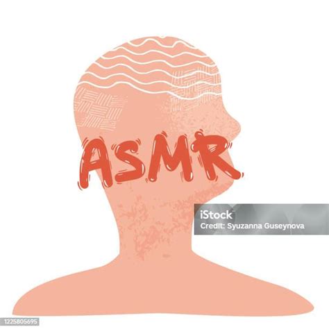 Asmr 텍스트 약어입니다 벡터 손으로 그린 문자입니다 감각 지각에 대한 스톡 벡터 아트 및 기타 이미지 감각 지각 개념