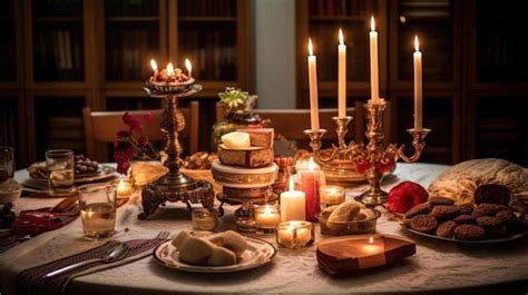 Premium Photo Symbolic Elements Of A Passover Seder Table