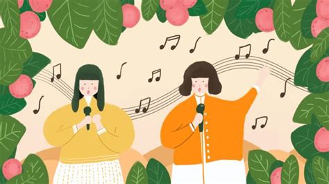 음악 일러스트 축제 소녀 작은 신선한 노래 연주 음악 축제 소녀 손으로 그린 일러스트 Pngtree 로열티 무료 음악