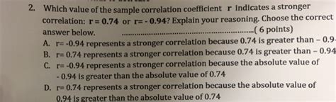 solved two variables have a positive linear correlation is