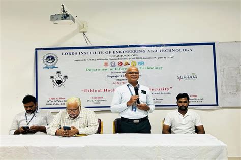 Workshop On Ethical Hacking And Cyber Security Lords Institute Of Engineering And Technology