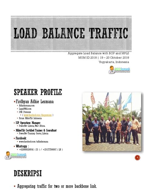 Load Balance Traffic Mikrotik Pdf Router Computing