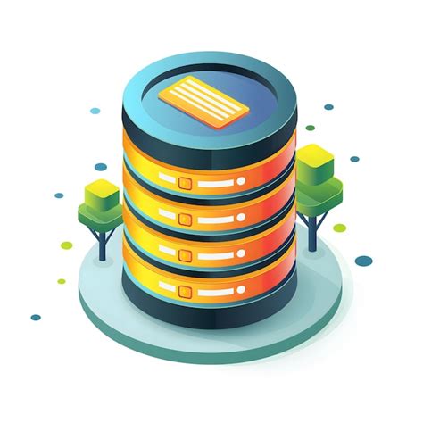 Premium Photo Isometric Data Center Infrastructure Illustration