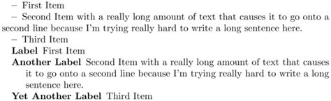 Lists Aligning Itemize And Description Item Labels TeX LaTeX Stack Exchange