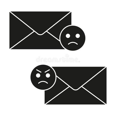 Sad Message Envelope Icon Design Bad News Symbol Vector Illustration Eps 10 Stock Vector