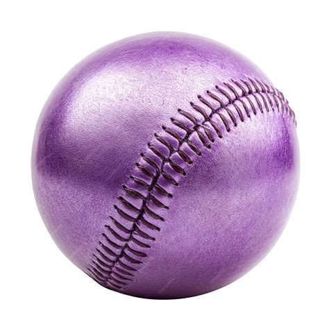 Purple Baseball With Shiny Texture And Stitches Premium Ai Generated