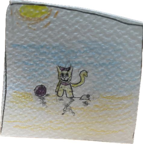 Kitty Cat On Beach R Badart