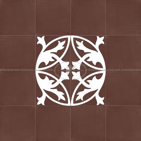 Traditional Encaustic Cement Ornate Tile Texture Seamless 13490