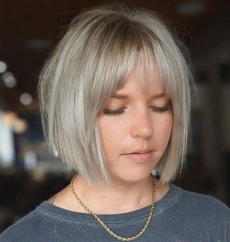 Short Haircuts With Bangs Bob Haircut With Bangs Long Bangs Bobs
