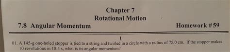 solved chapter 7 rotational motion 7 8 angular momentum