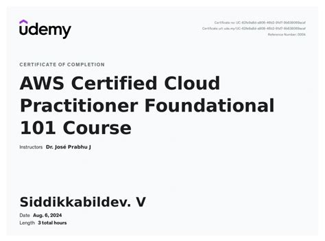 siddikkabildev v on linkedin aws cloudcomputing certification udemy cloudpractitioner