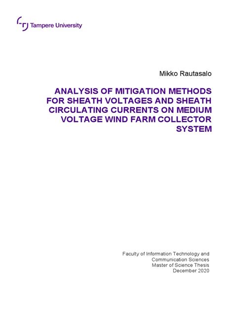 Analysis Of Mitigation Methods For Sheath Circulating Currents Pdf
