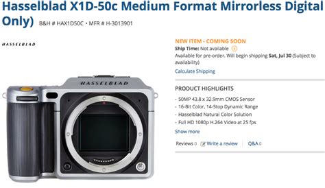 Hasselblad X1d Full Specs And Images