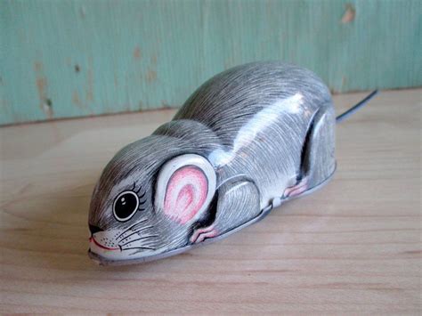 Vintage Tin Toy Wonder Mouse By Yone Japan 1960s Wind Up Tin Etsy