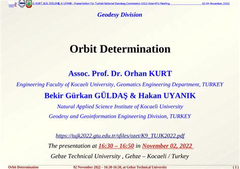 Pdf Orbit Determination
