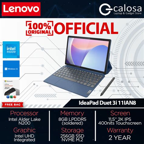 Jual Laptop In Lenovo Ideapad Duet I Ian Xk Xid Intel Alder Lake N Memory Ram