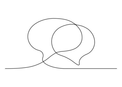 Continuous Line Speech Bubble Vector Art Icons And Graphics For Free