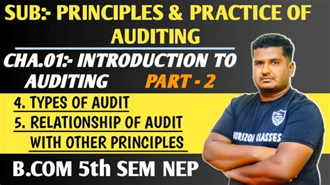 Video 1 2 Types Of Audit Relationship Of Audit With Other Disciples For B Com 5th Sem NEP