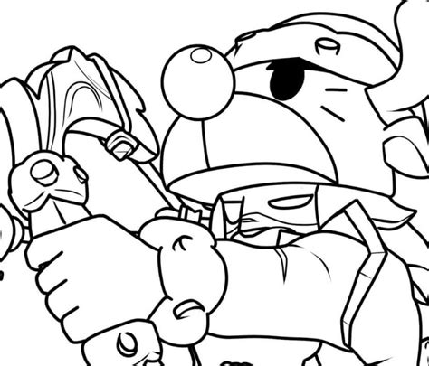 Brawl Stars Christmas Skin Santa Bo Coloring Pages Rainbow Canvas
