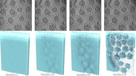 reconstruction progress from sars cov 2 tilt series dataset 2 using