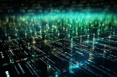 Premium Photo Digital Binary Data On Computer Screen Background With