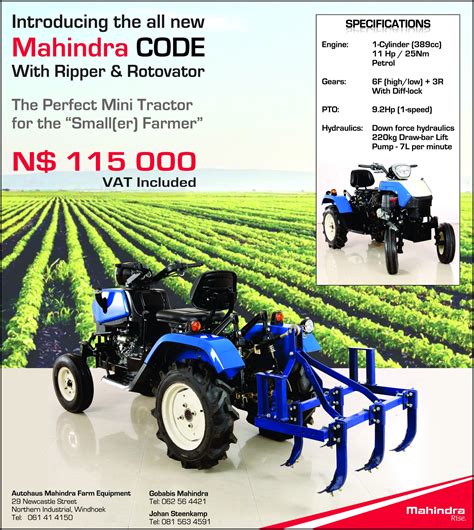 Mahindra Built For Small And Medium Sized Farms The Mahindra Code Is The Perfect Combination