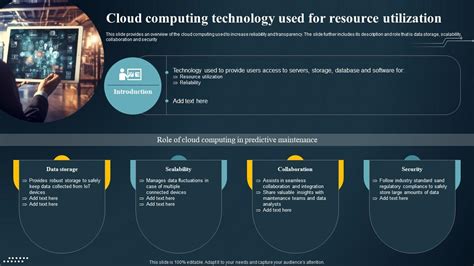 Cloud Computing Technology Used For Resource IoT Predictive Maintenance Guide IoT SS PPT Slide
