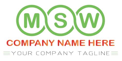 Premium Vector Msw Letter Logo Design