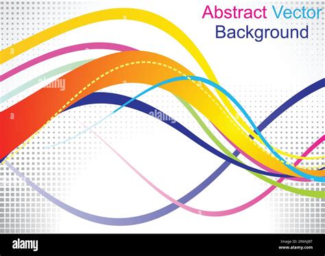 Colorful Wave With Rectangular Effect Stock Vector Image And Art Alamy