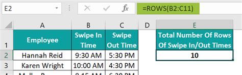 ROWS Function In Excel Formula Examples How To Use