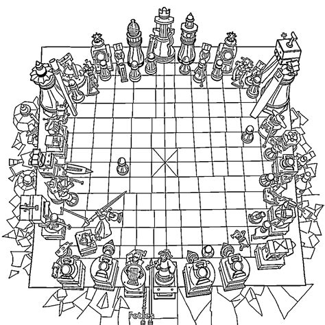 Best Chessboard Coloring Pages Free Printable Pdf