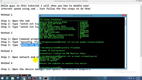 Apply All The 4 Methods To Double Your Internet Speed Using Cmd Youtube