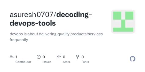 Github Asuresh0707decoding Devops Tools Devops Is About Delivering