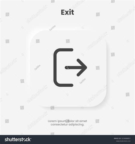 Logout Icon Exit Icon Vector Sign Stock Vector Royalty Free 2234488857 Shutterstock