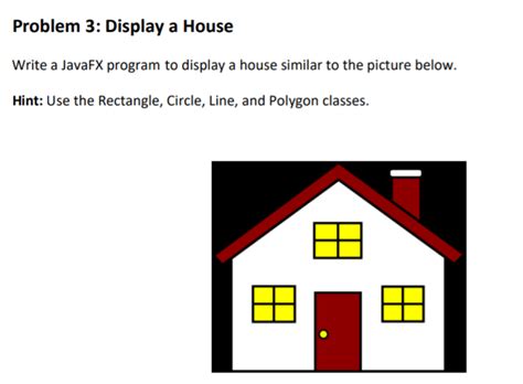 Solved Problem 3 Display A House Write A JavaFX Program To Chegg