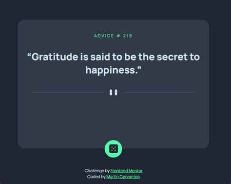 GitHub Mart Cervants Advice Generator App Main Junior Project From Frontend Mentor In Which