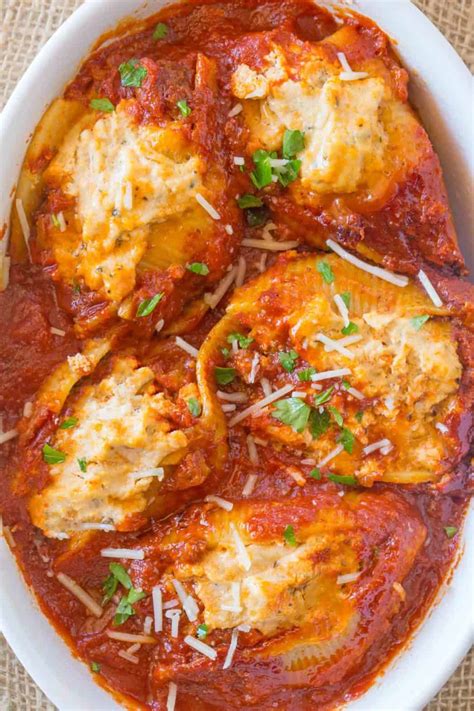 Ricotta Stuffed Shells Recipe [video] Dinner Then Dessert