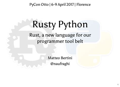 rusty python speaker deck