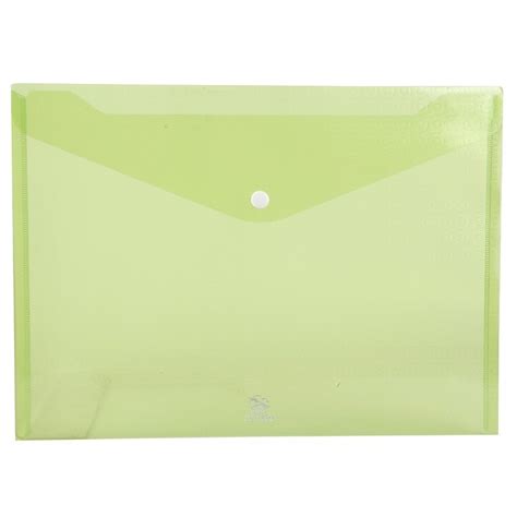 Flamingo ซองกระดุมพลาสติก A4 รุ่น 9383 สีเขียว Shopee Thailand