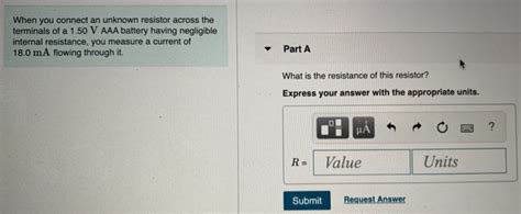 Solved When You Connect An Unknown Resistor Across The