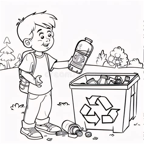 Boy Throwing Trash Trash Can Stock Illustrations 250 Boy Throwing